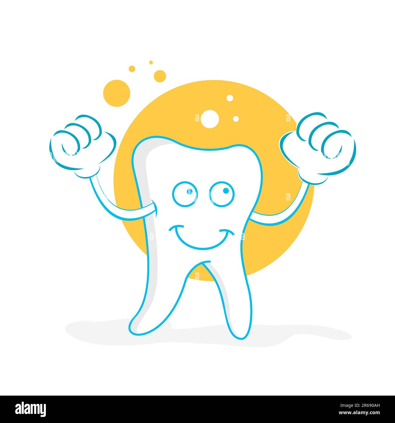 illustration of happy teeth on white background Stock Vector Image ...