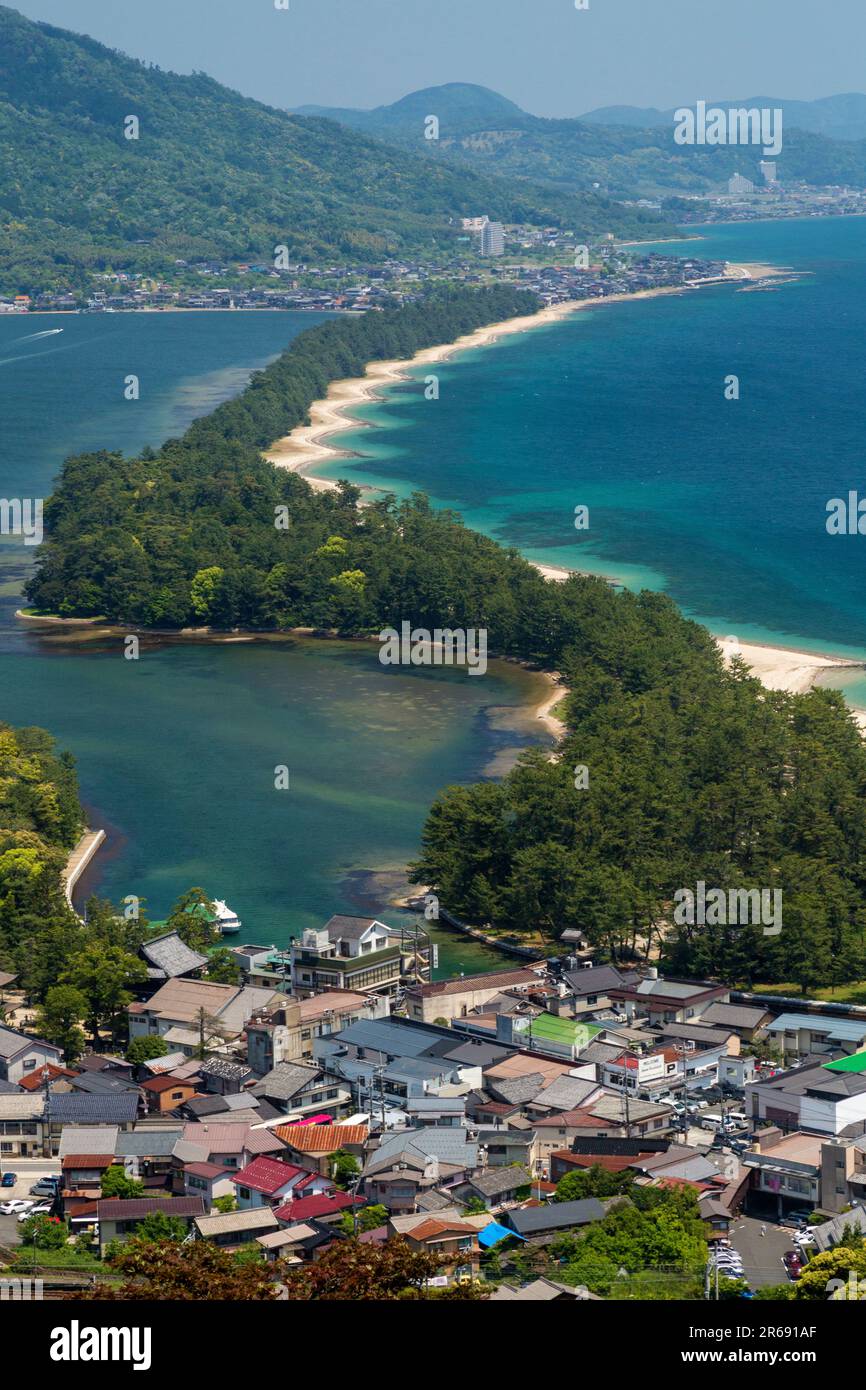 Amanohashidate in fresh green Stock Photo - Alamy