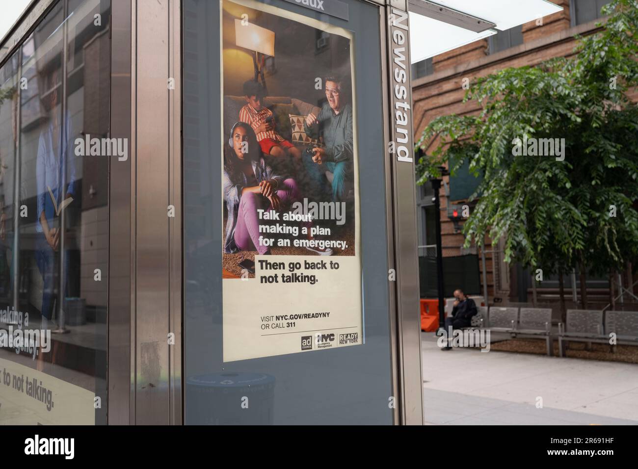 New York, New York, USA. 7th June, 2023. A disaster preparedness PSA ...
