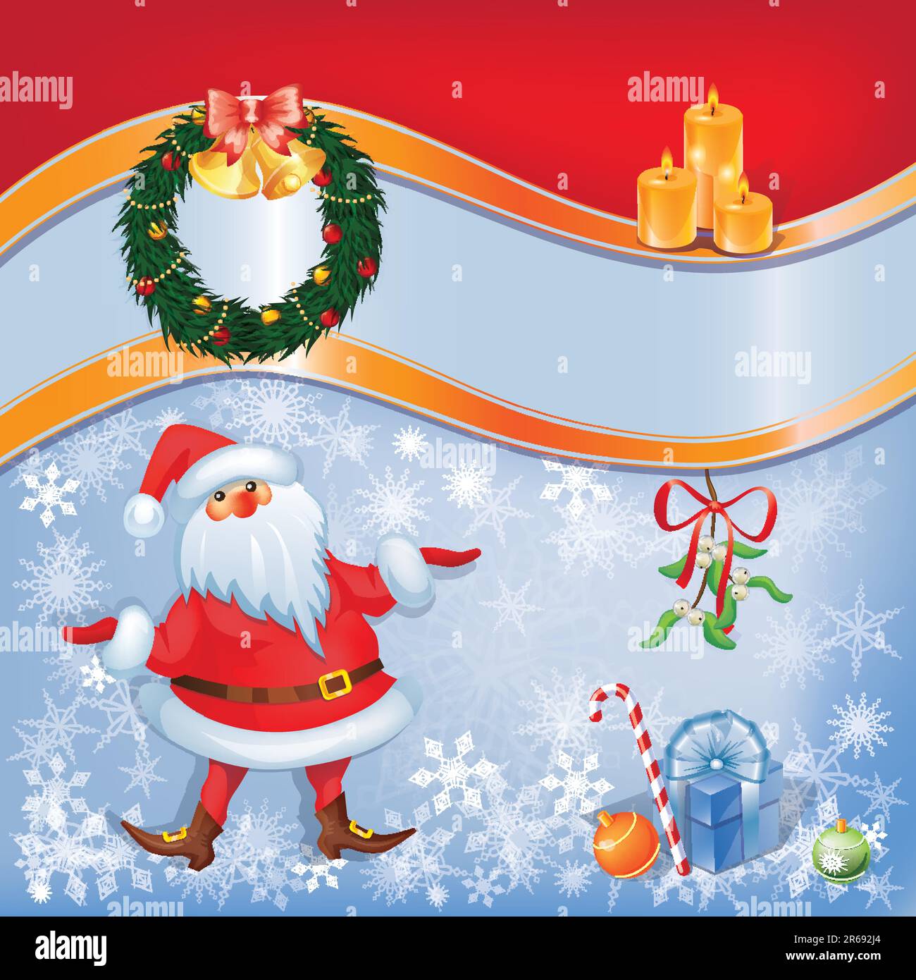 Santa holiday decor Stock Vector Images - Alamy