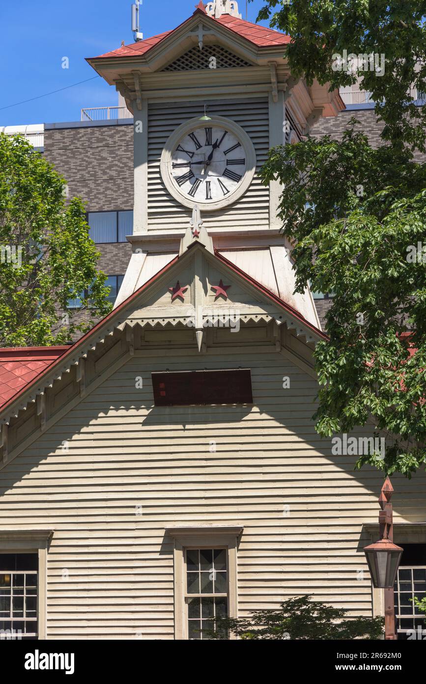 Sapporo clock tower Stock Photo - Alamy