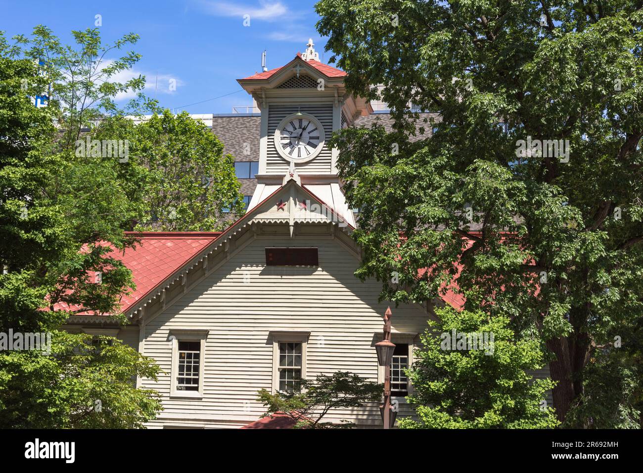 Sapporo clock tower Stock Photo - Alamy