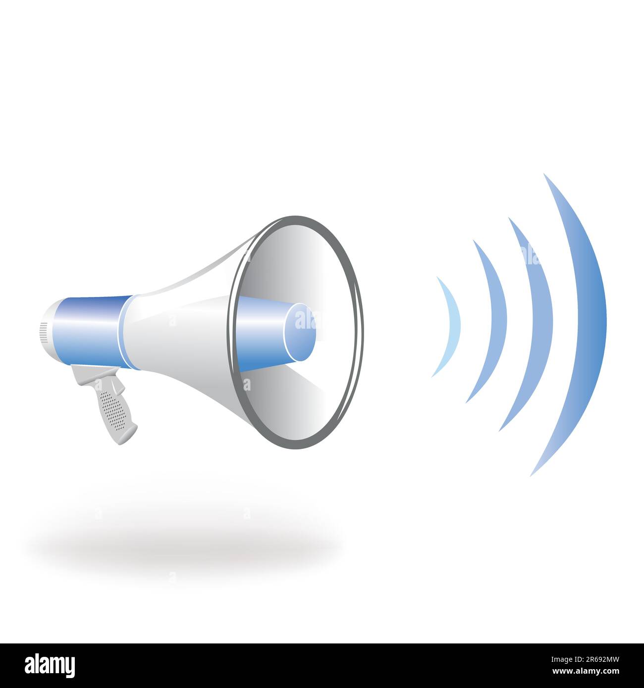 Loudspeaker vertical blue wave, illustration Stock Vector Image & Art ...