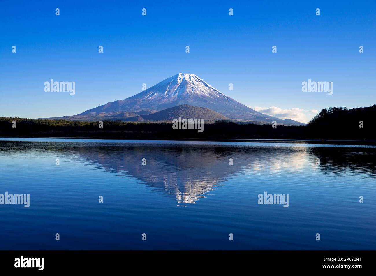 Lake Shojin and Mt. Fuji Stock Photo - Alamy
