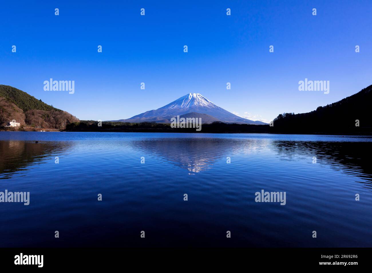 Lake Shojin and Mt. Fuji Stock Photo - Alamy