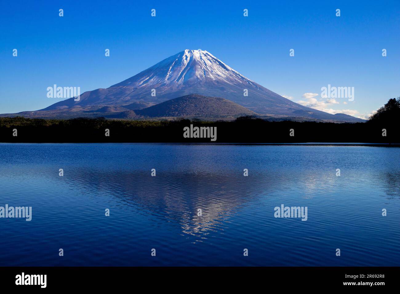 Lake Shojin and Mt. Fuji Stock Photo - Alamy