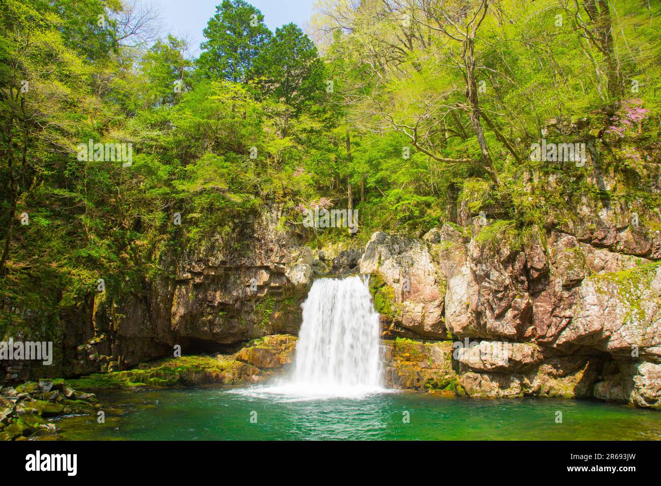 Sandankyo in spring Stock Photo - Alamy