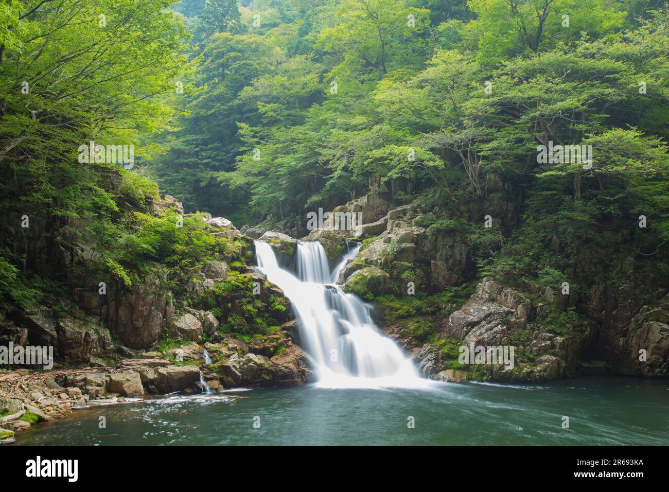 Sandankyo in spring Stock Photo - Alamy