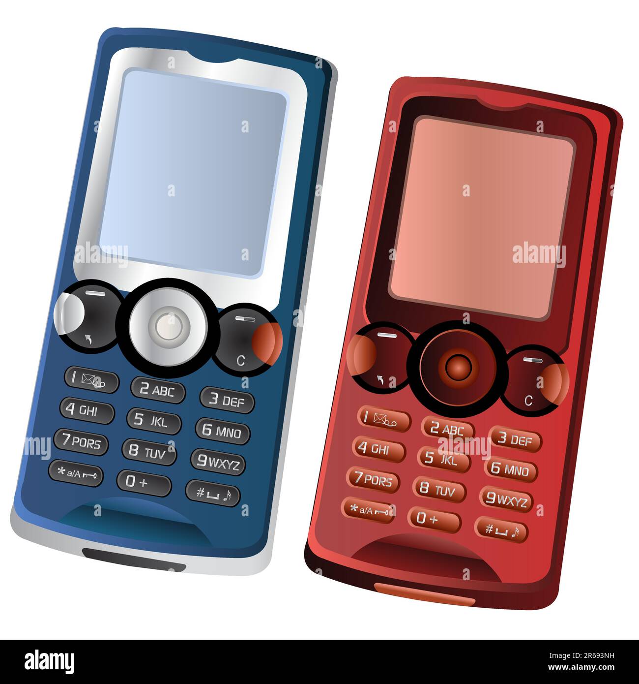 High detailed vector illustration a colored cell (or mobile) phone ...