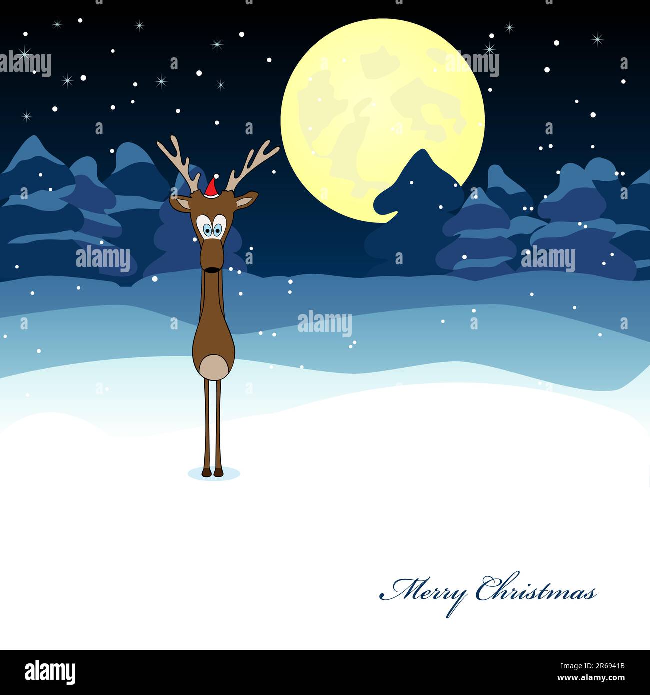 Funny deer Stock Vector Images - Alamy