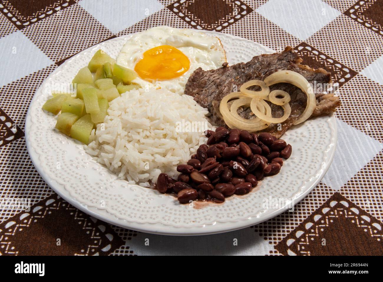 typical brazilian food plate seen from above Stock Photo - Alamy