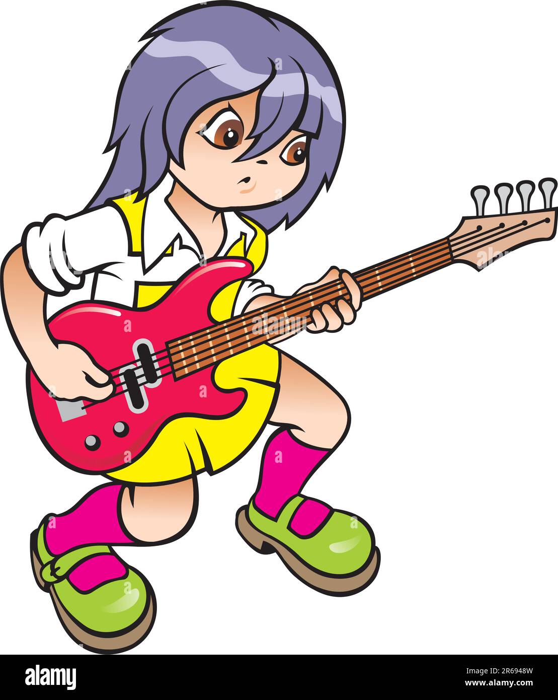 Anime girl vector illustration Stock Vector Image & Art - Alamy