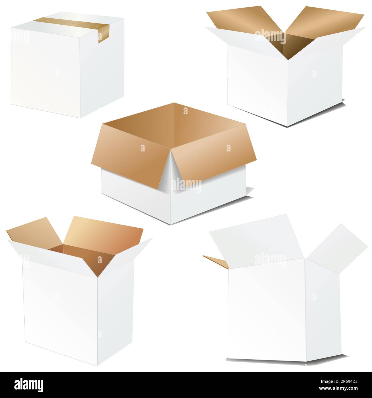 cardboard boxes. Opened and closed Stock Vector Image & Art - Alamy