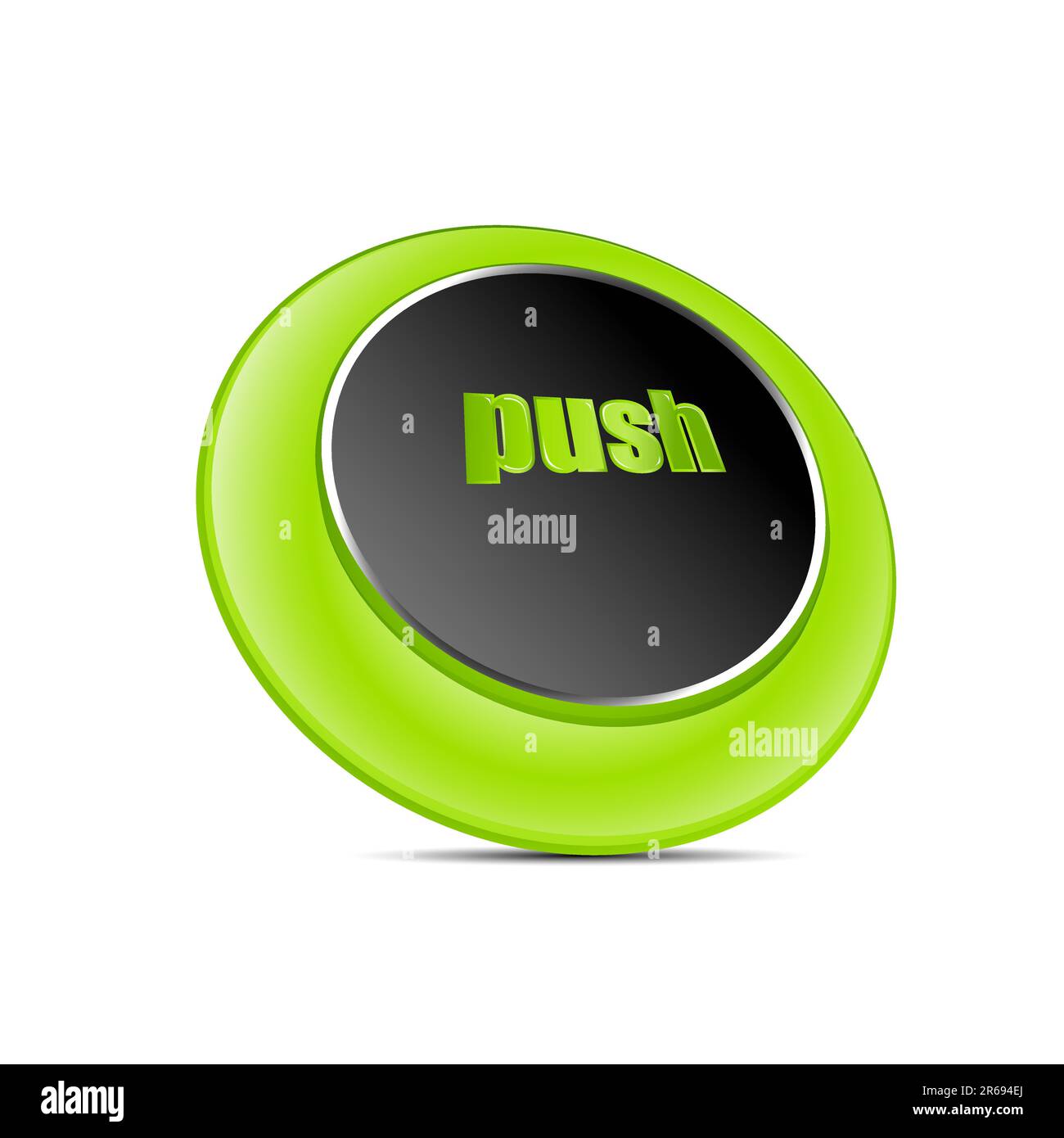 illustration of push button on white background Stock Vector Image ...