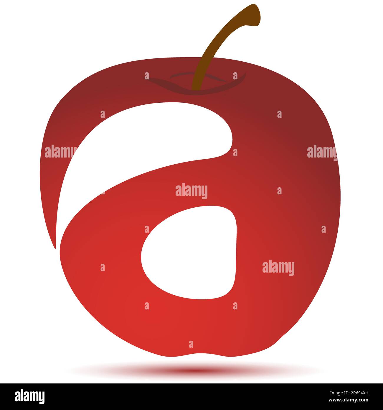 illustration of apple with text on white background Stock Vector Image ...