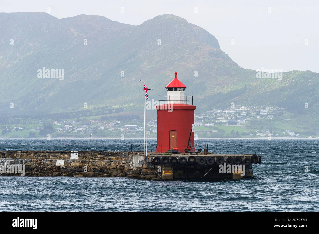 Molja Lighthouse in ALESUND, Geirangerfjord, Norway Stock Photo - Alamy