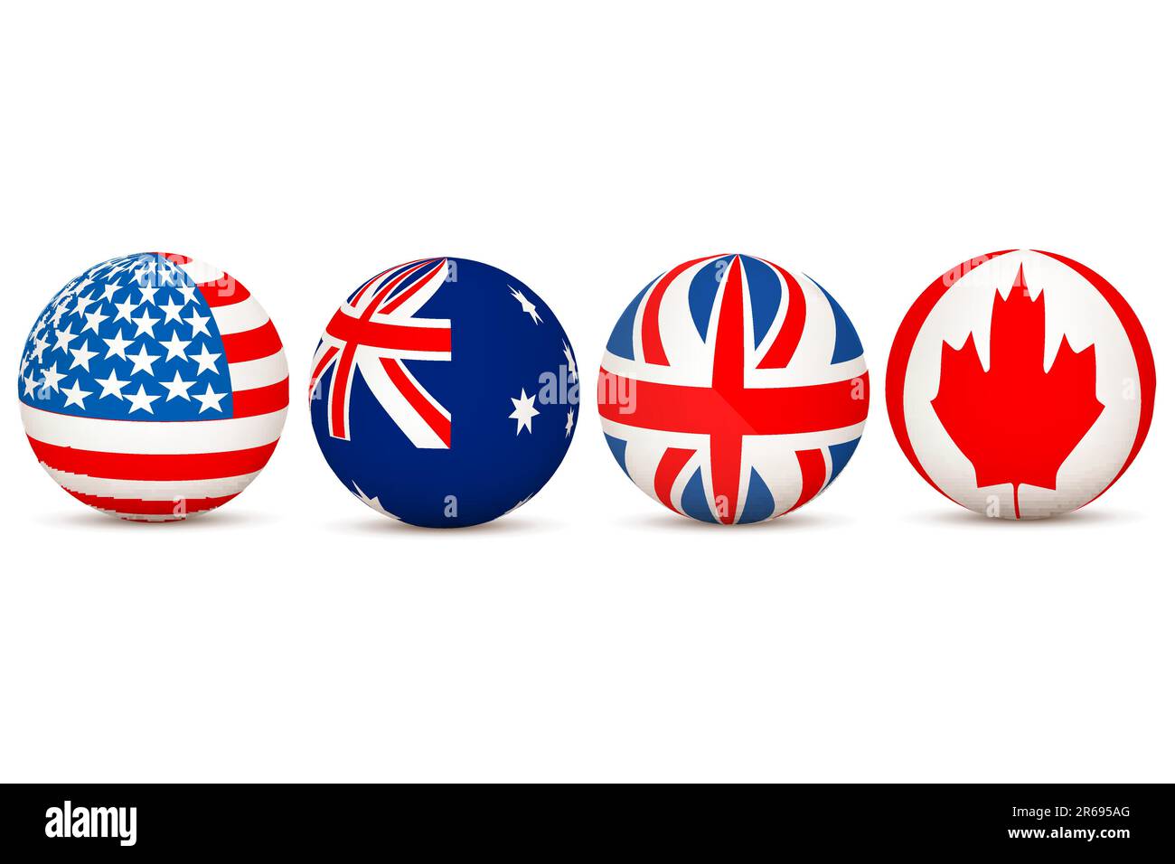 illustration of country flags on white background Stock Vector Image ...