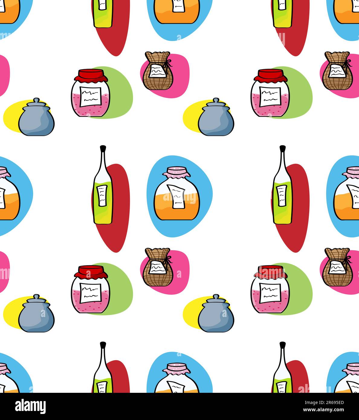 Vector seamless kitchen background Stock Vector Image & Art - Alamy