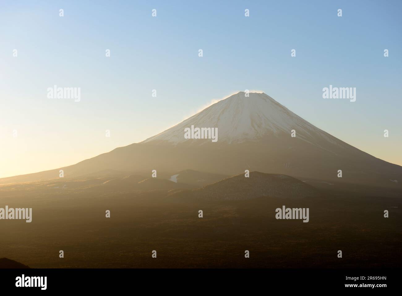 Fuji illuminated by the morning sun Stock Photo - Alamy