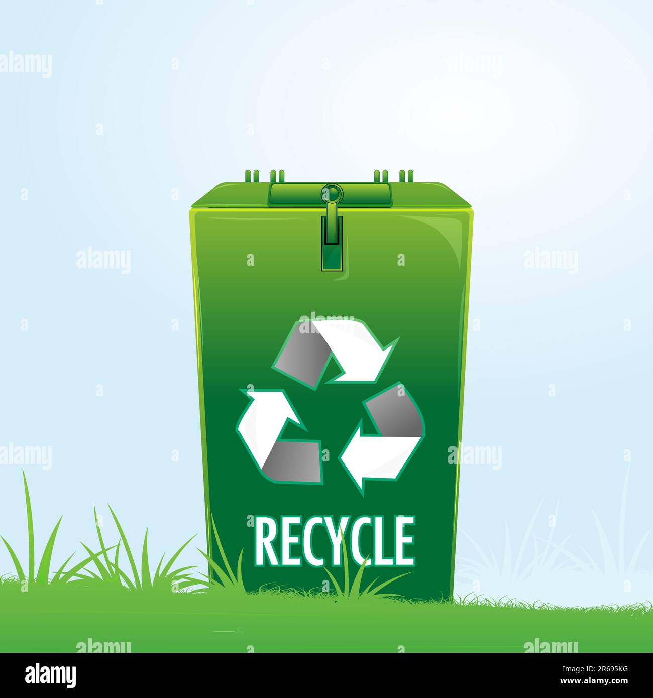 Park green waste bin Stock Vector Images - Alamy