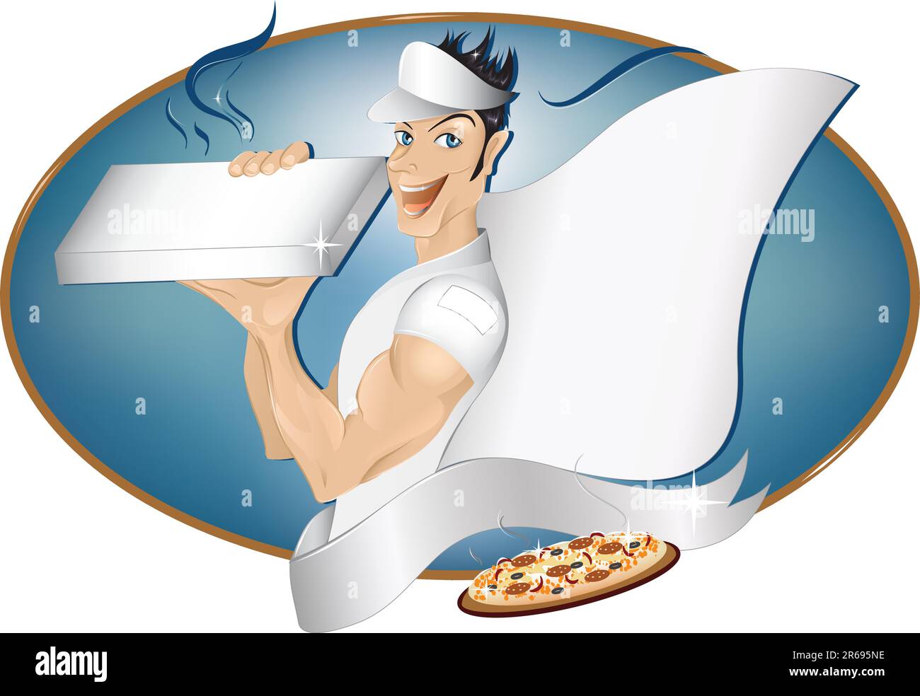 Man take delivery box Stock Vector Images - Alamy