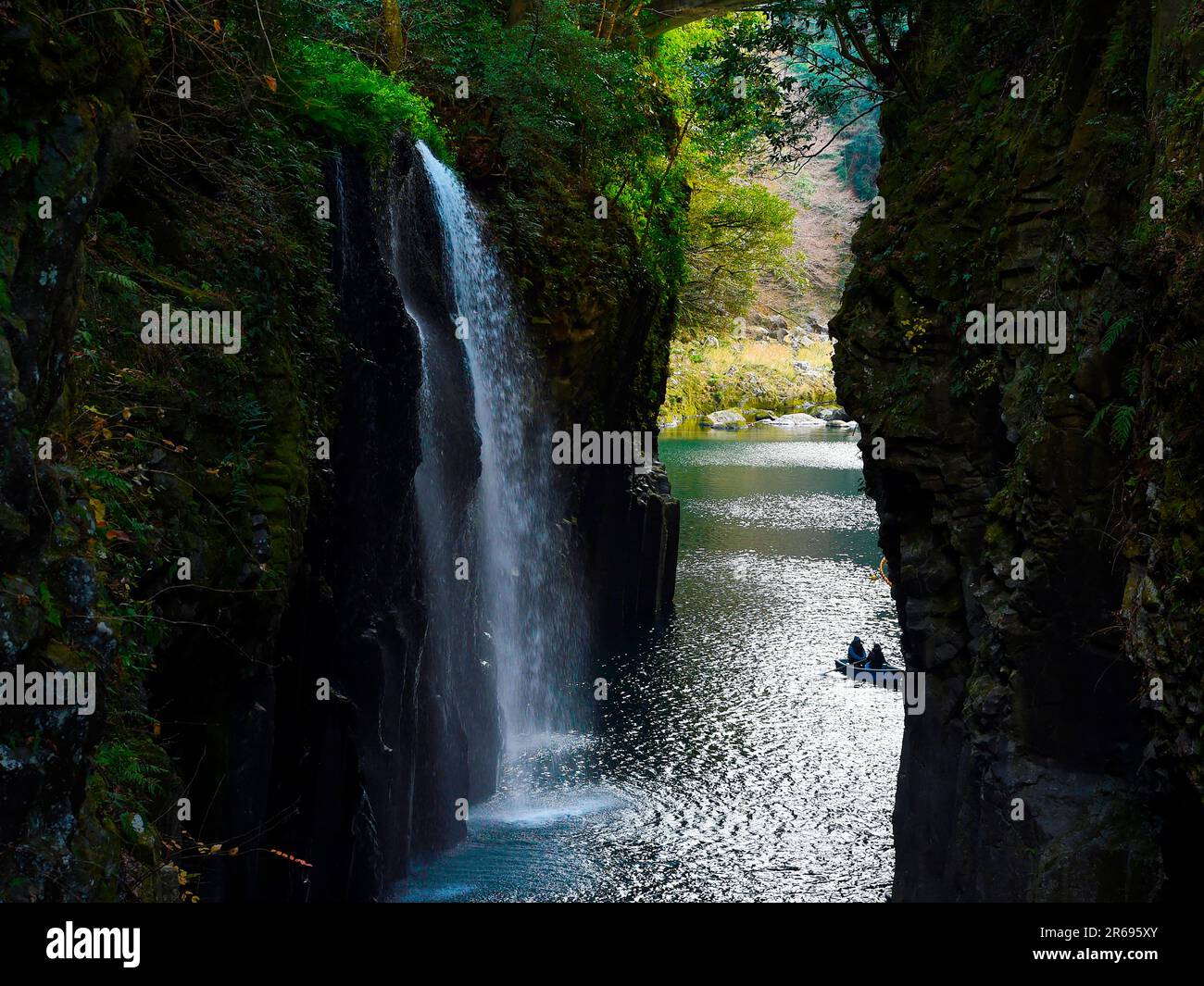Takachiho Gorge, Manai Waterfall Stock Photo - Alamy