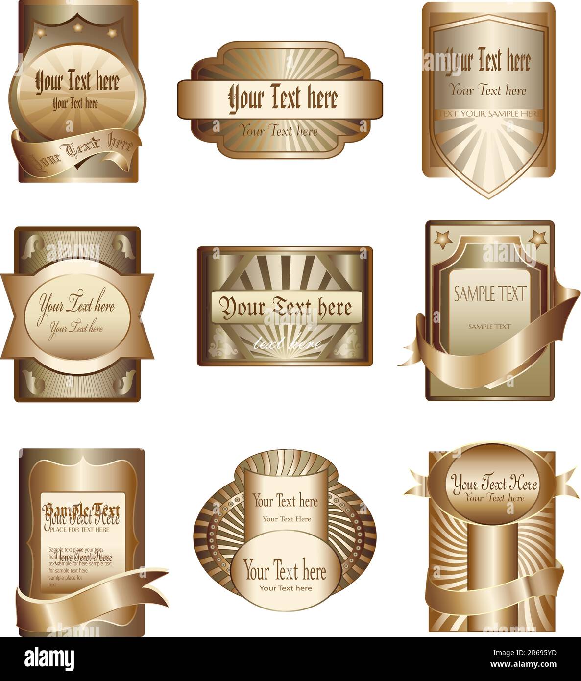 Gilt metal Stock Vector Images - Alamy