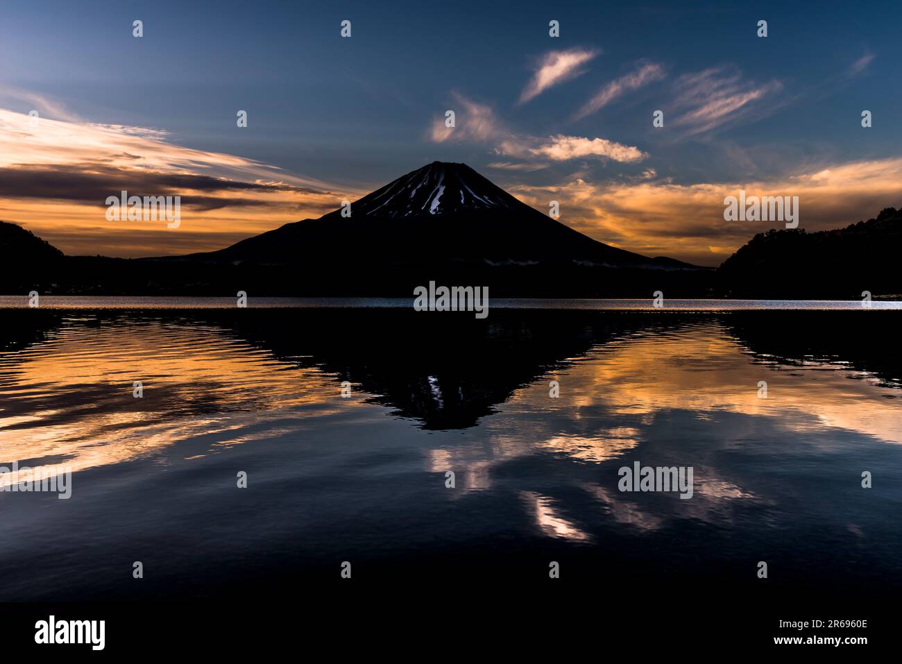 Lake Shoji-Ko and Mt. Fuji Stock Photo - Alamy