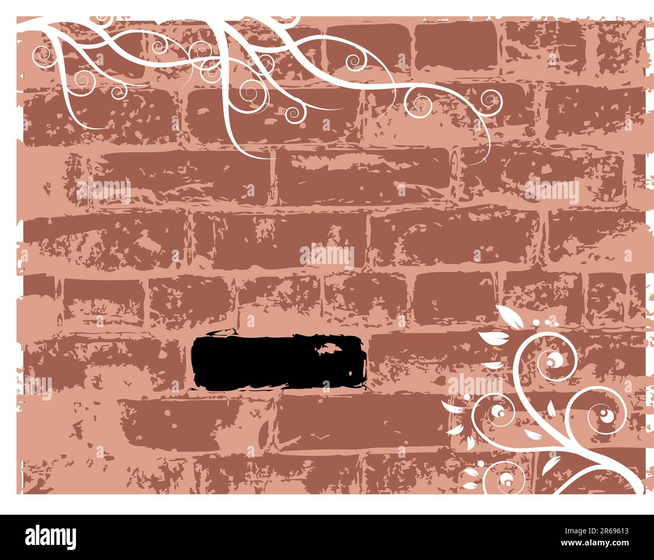 Red brick wall tree Stock Vector Images - Alamy