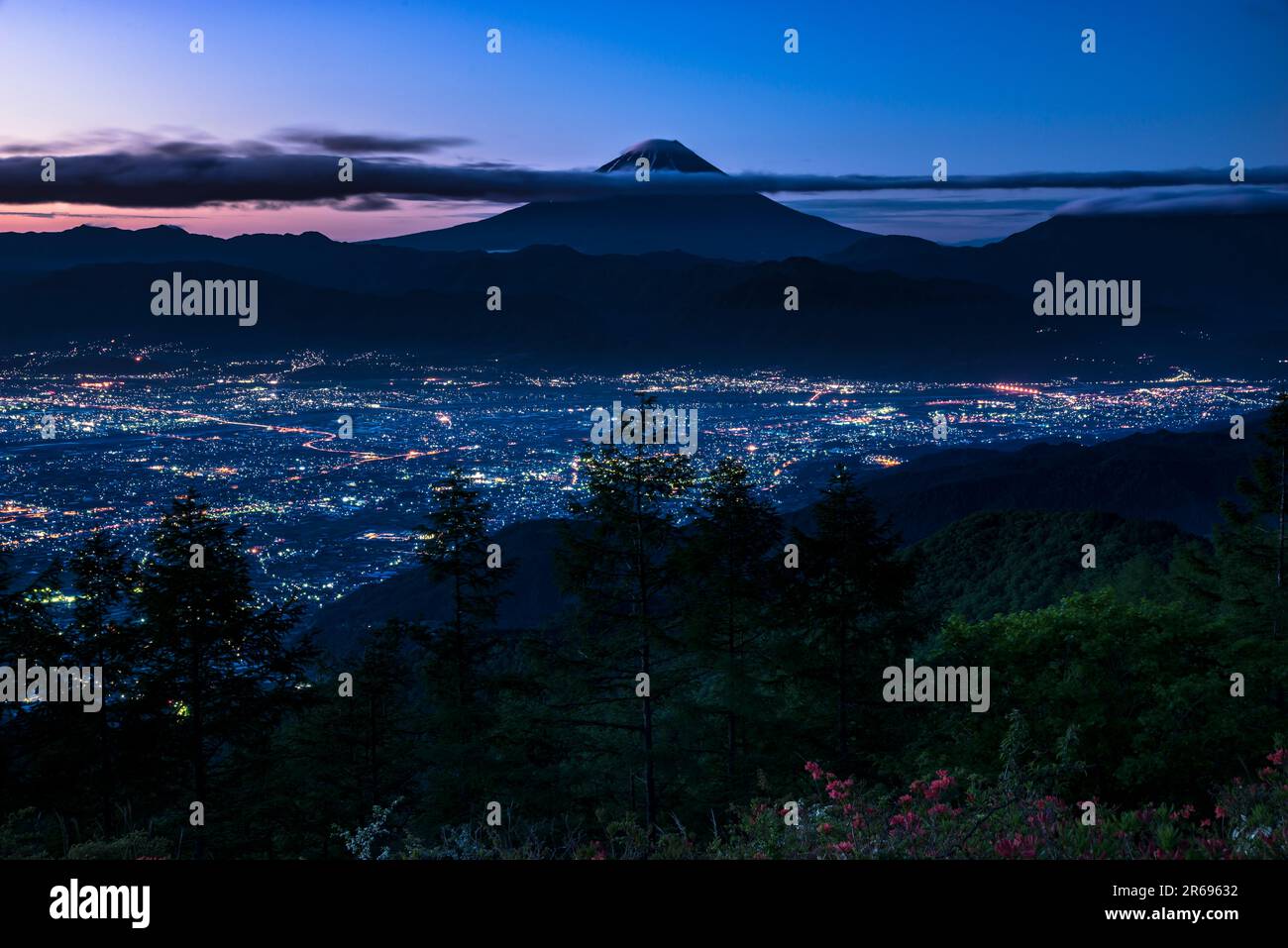 Fuji and night view Stock Photo - Alamy