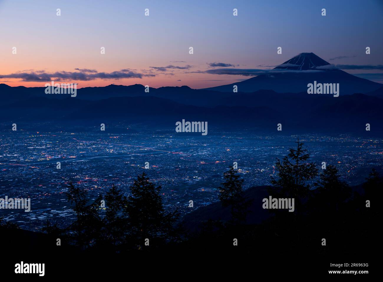 Fuji and night view Stock Photo - Alamy