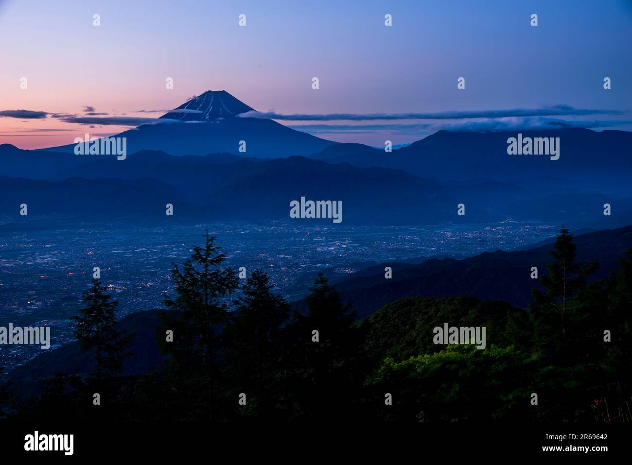 Fuji and night view Stock Photo - Alamy
