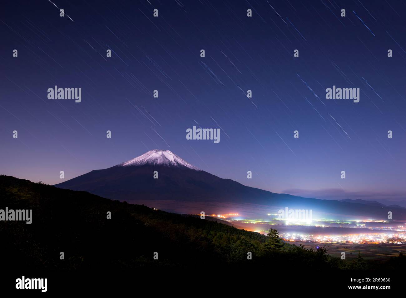 Fuji and night view Stock Photo - Alamy