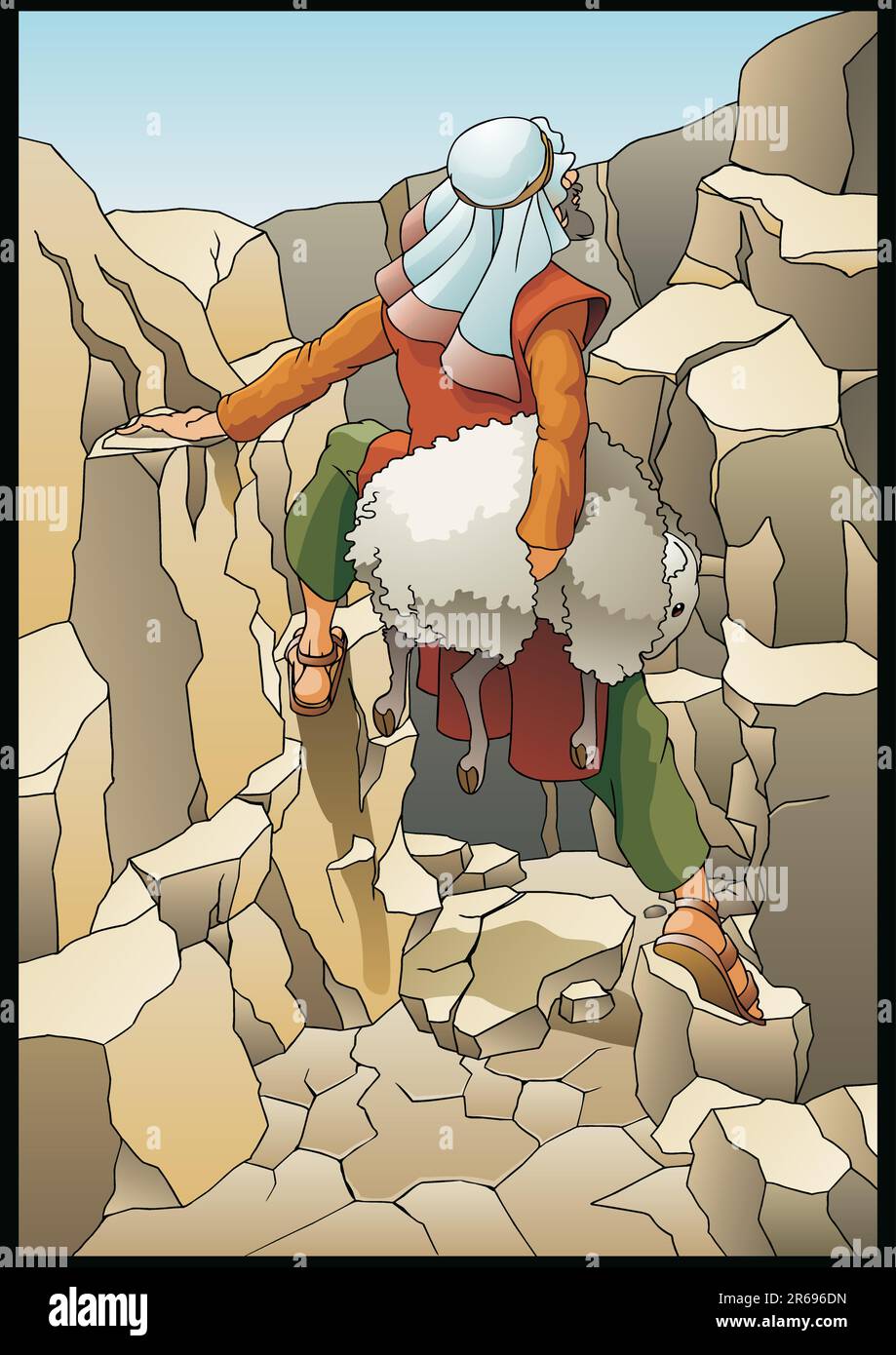 Parable of the lost sheep Stock Vector Images - Alamy