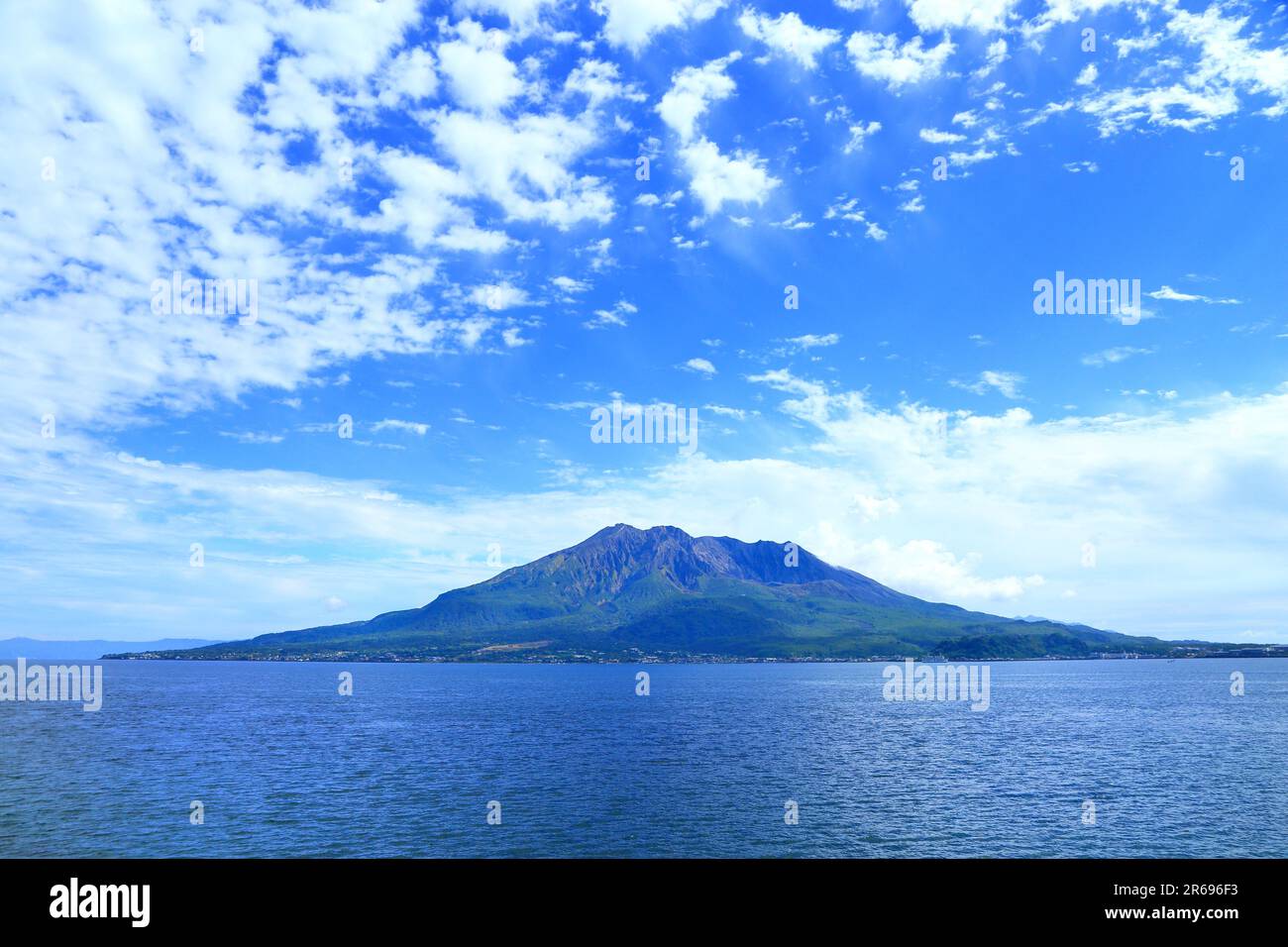 Sakurajima and Kinko Bay Stock Photo - Alamy