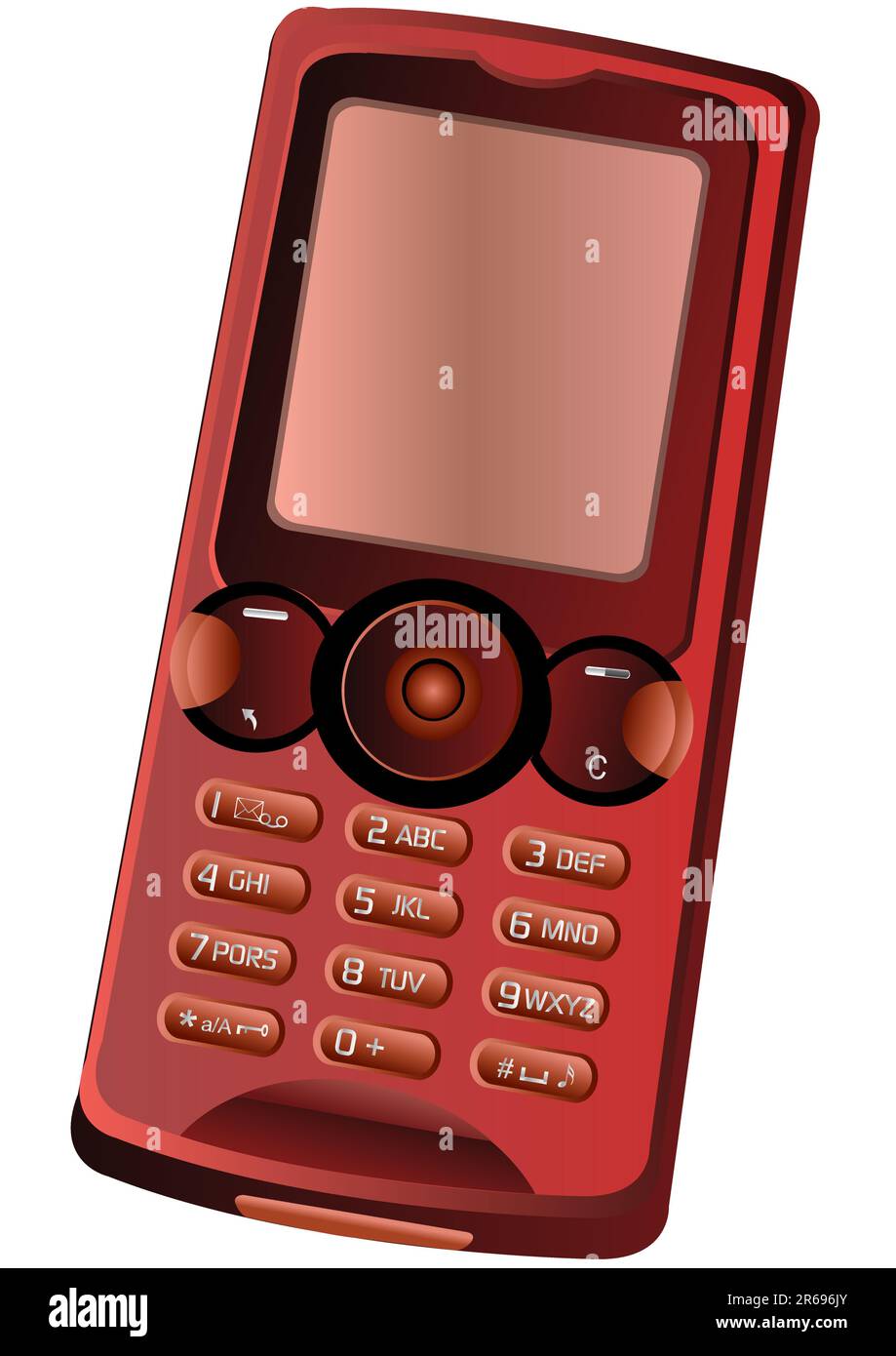 High detailed vector illustration a colored cell (or mobile) phone ...