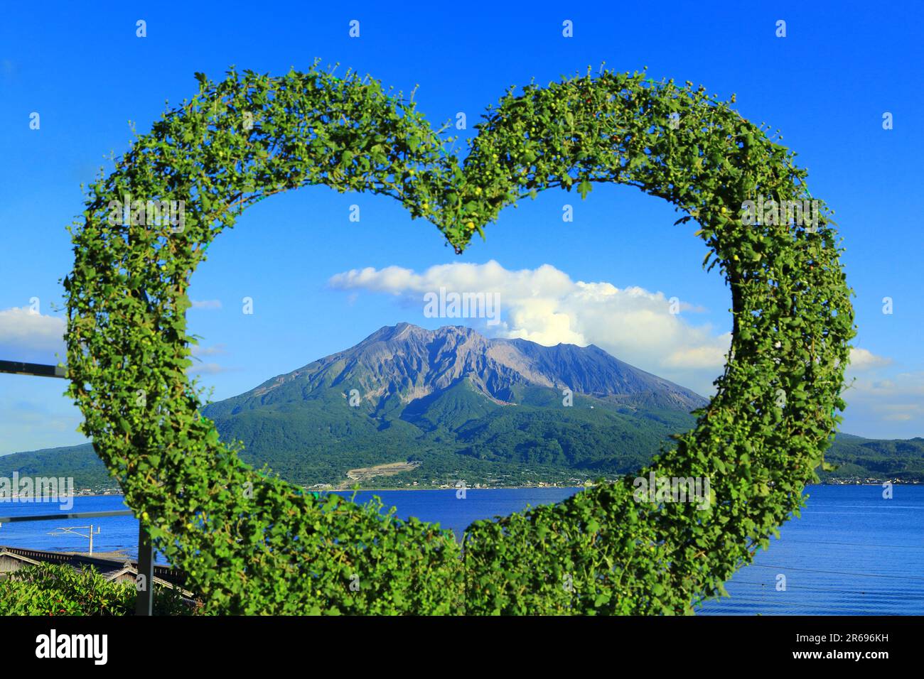 Senganen Garden and Sakurajima Stock Photo - Alamy