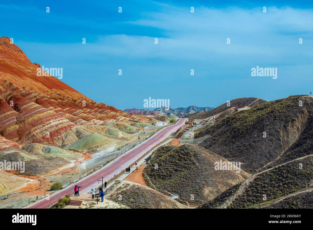Zhangye Danxia Geological park scenery in Zhangye, Gansu, China. It is ...
