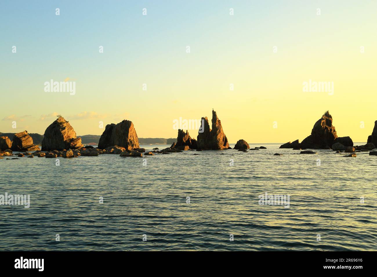 Hashikui-iwa Rock in the morning Stock Photo - Alamy