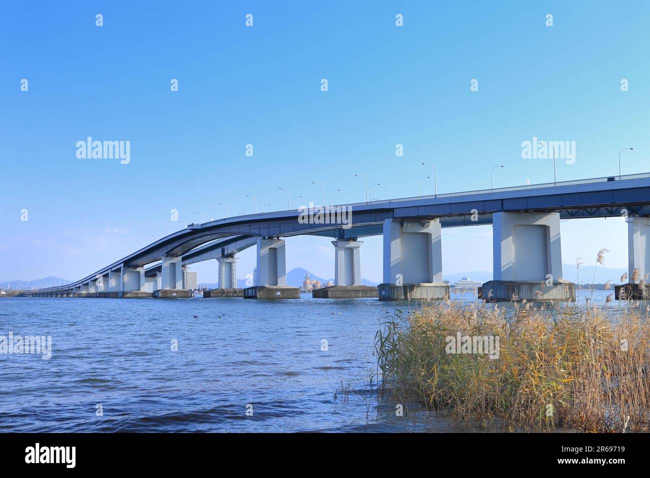 Biwako Ohashi bridge Stock Photo - Alamy
