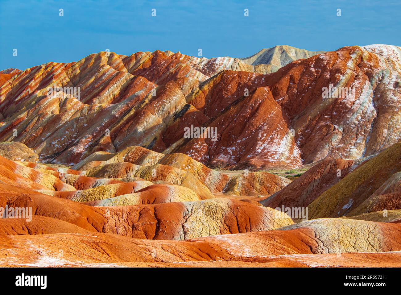 Rainbow mountains in the Zhangye Danxia Landfrom Geological park. It's ...