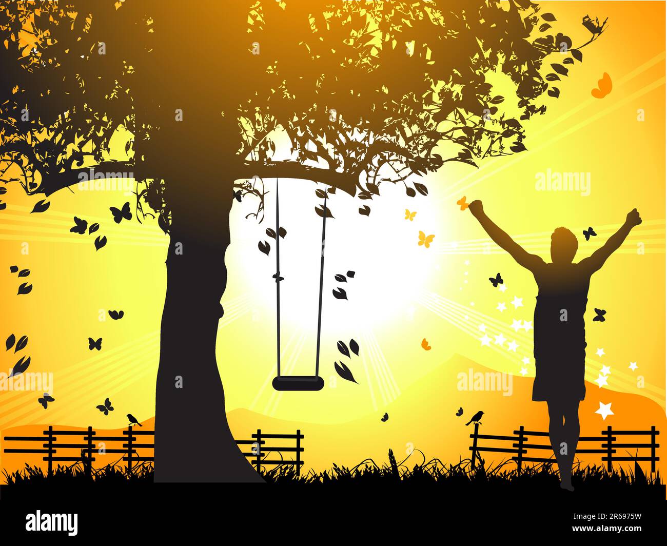 Cheerful dawn Stock Vector Images - Alamy