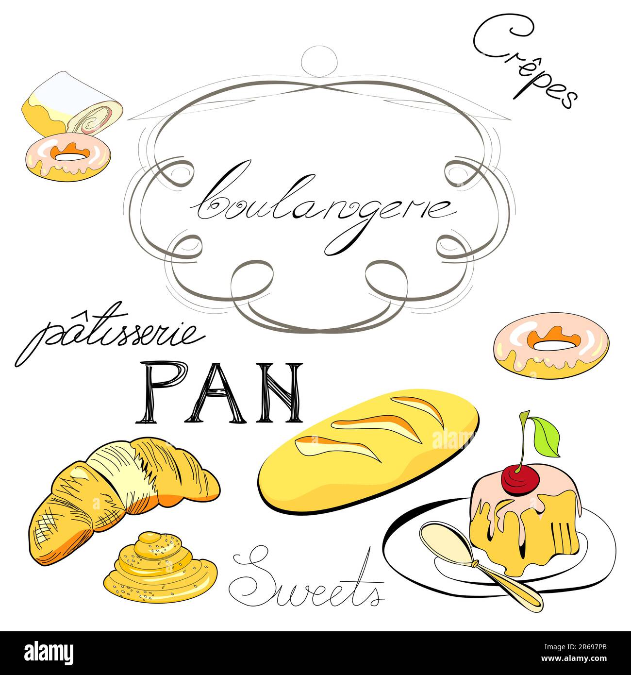 Gourmet menus Stock Vector Images - Alamy