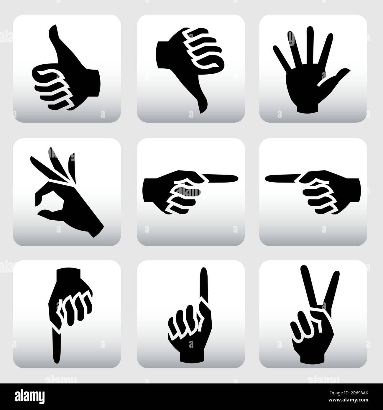 vector set of various hand signs Stock Vector Image & Art - Alamy