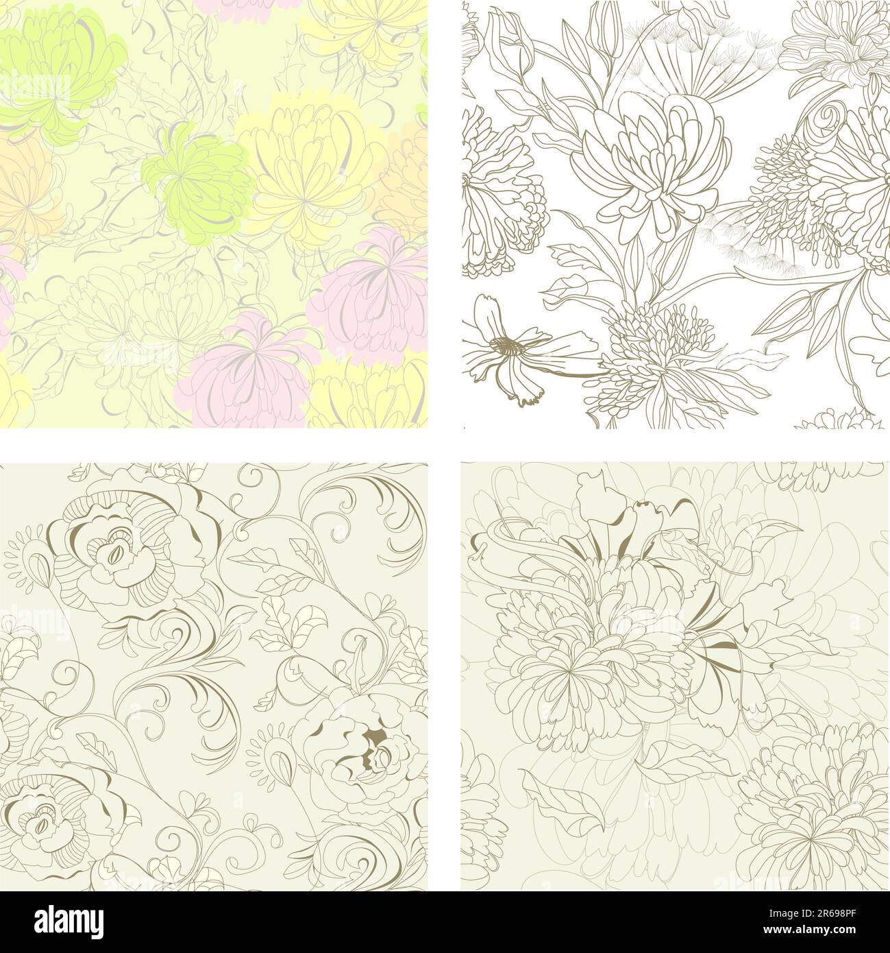 Set of seamless wallpaper Stock Vector Image & Art - Alamy