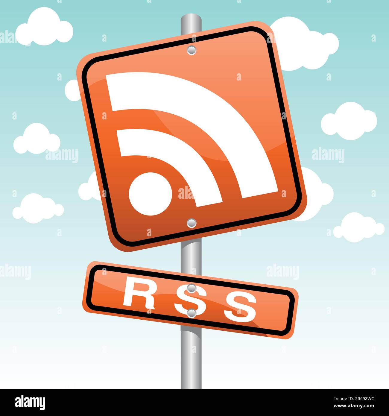 vector illustration of the rss icon Stock Vector Image & Art - Alamy