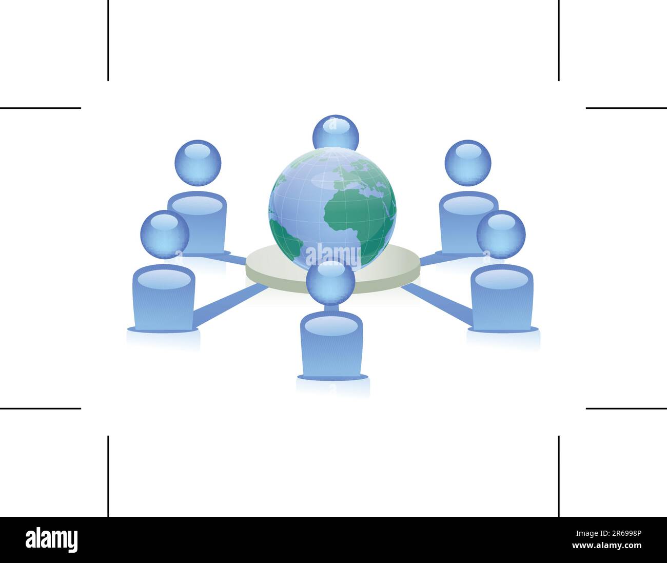 illustration of people from around the world connecting to form social networking Stock Vector ...