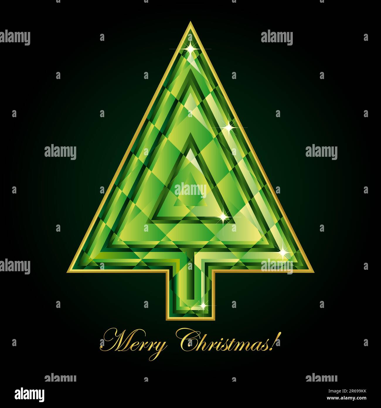 Emerald Christmas tree. Vector illustration Stock Vector Image & Art ...