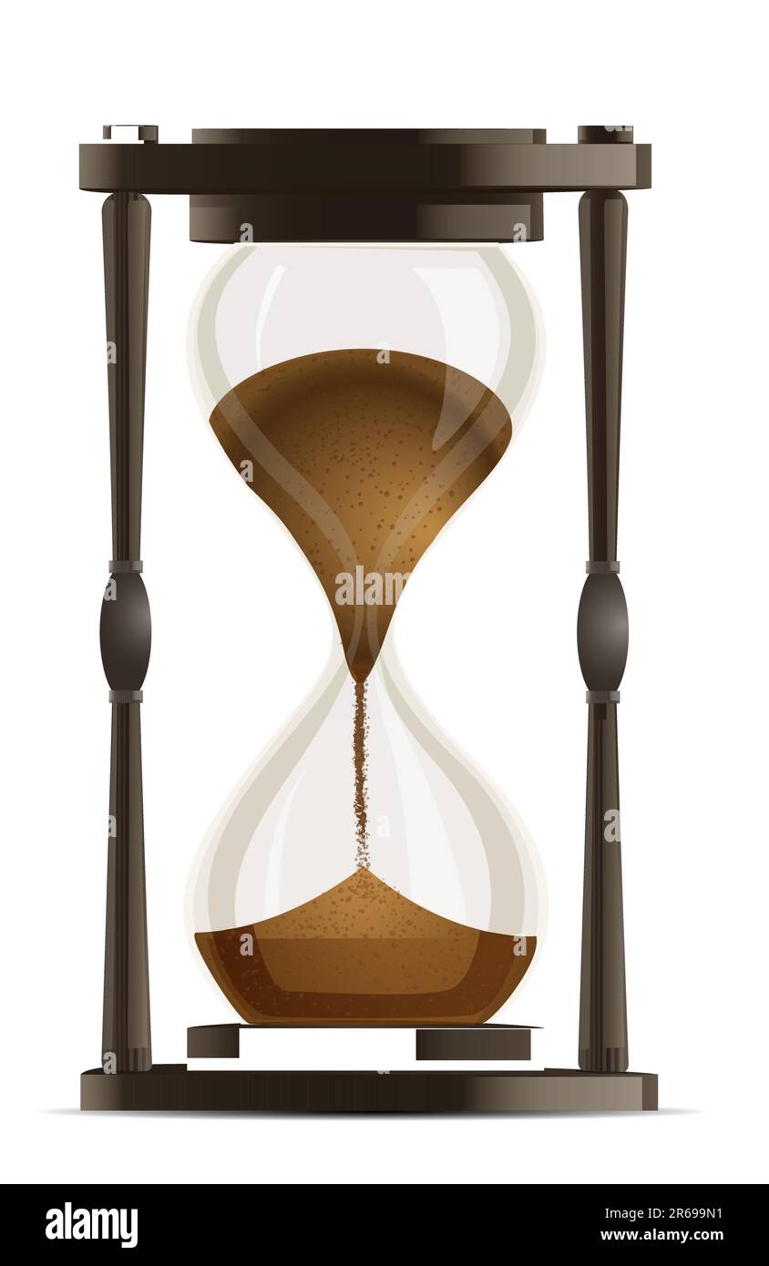 illustration of vector sand watch on an isolated background Stock ...
