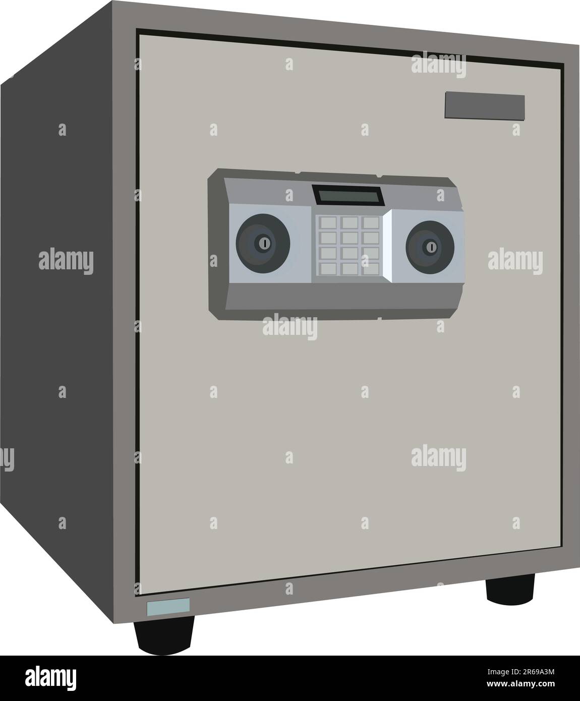 Vector illustration of safe is isolated on white background Stock ...